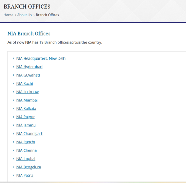 National Investigation Agency (NIA) - Justice Definitions Project