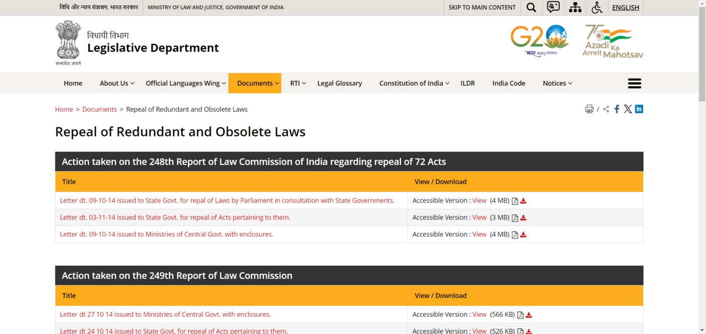 Repeal - Justice Definitions Project