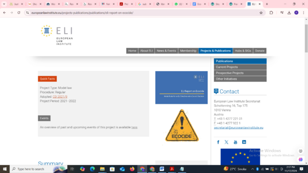 Ecocide - Justice Definitions Project