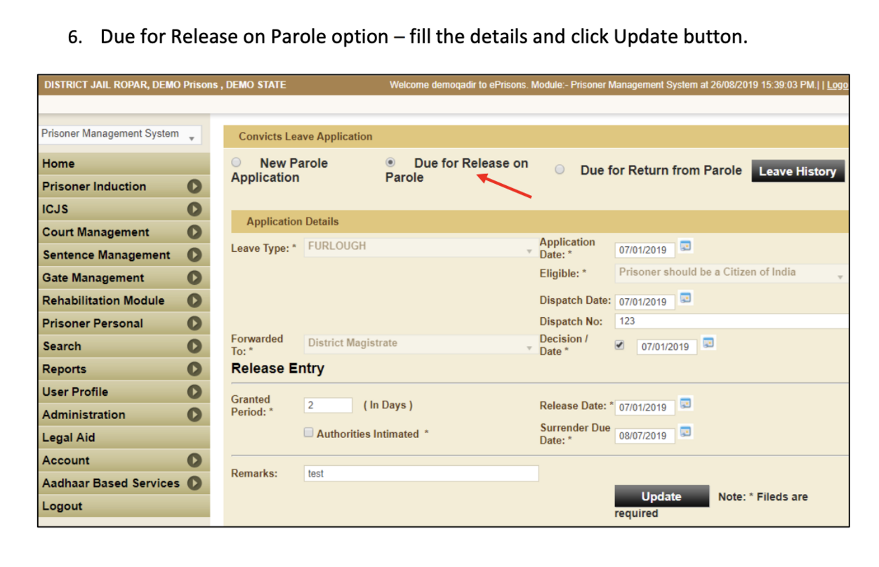 Parole - Justice Definitions Project