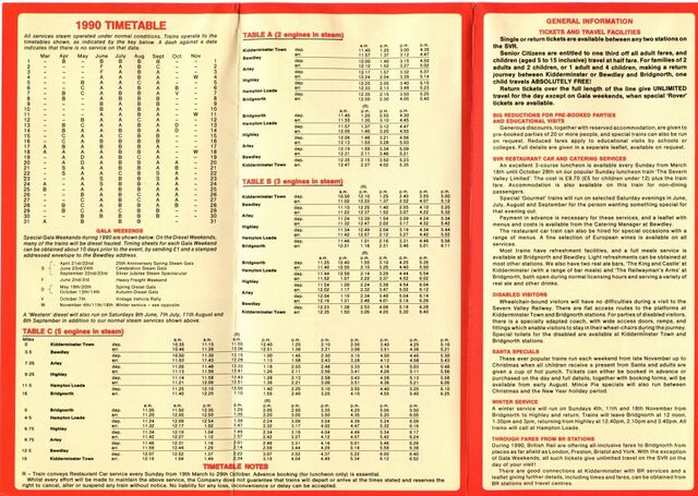 Severn Valley Railway Timeline 1990 - SVR Wiki